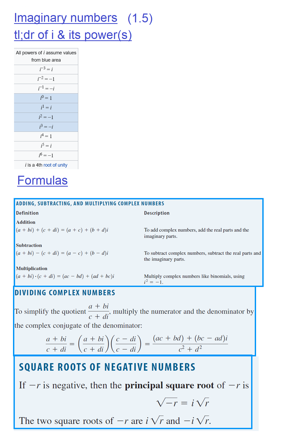 Small notes - Topic 1