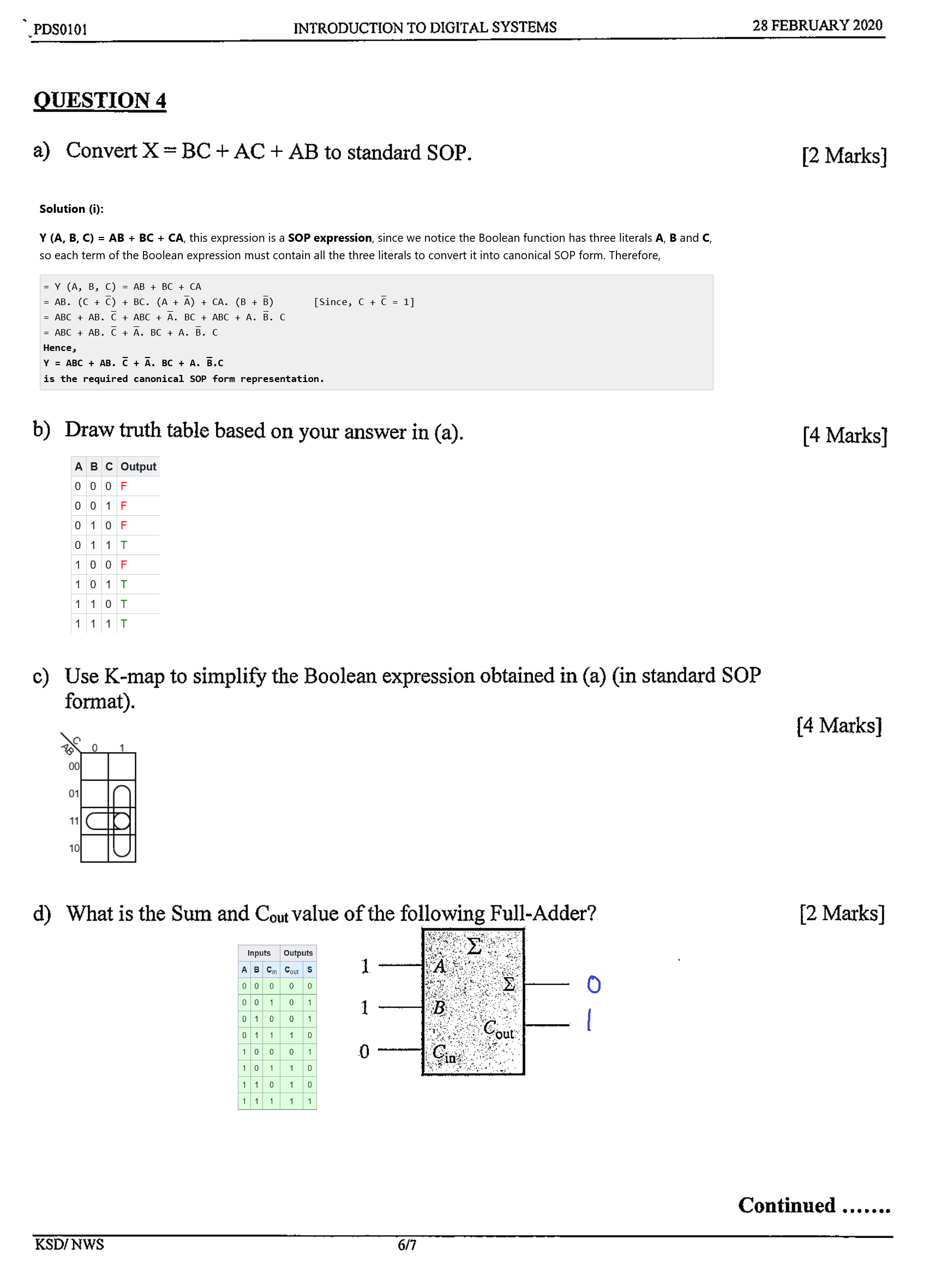 Exam questions - PDS