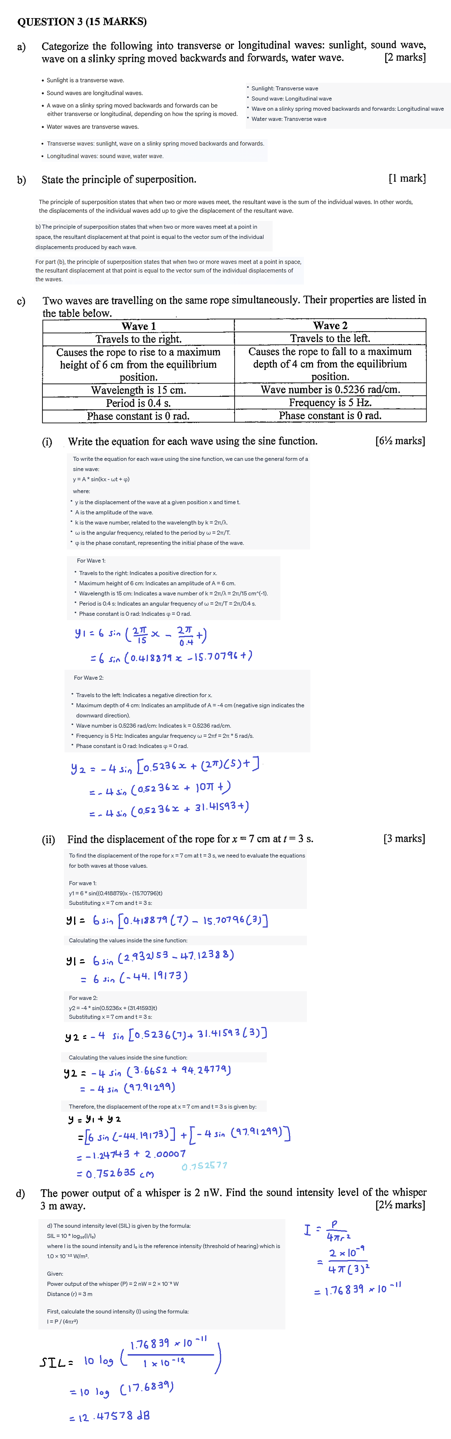 Exam questions - PPP