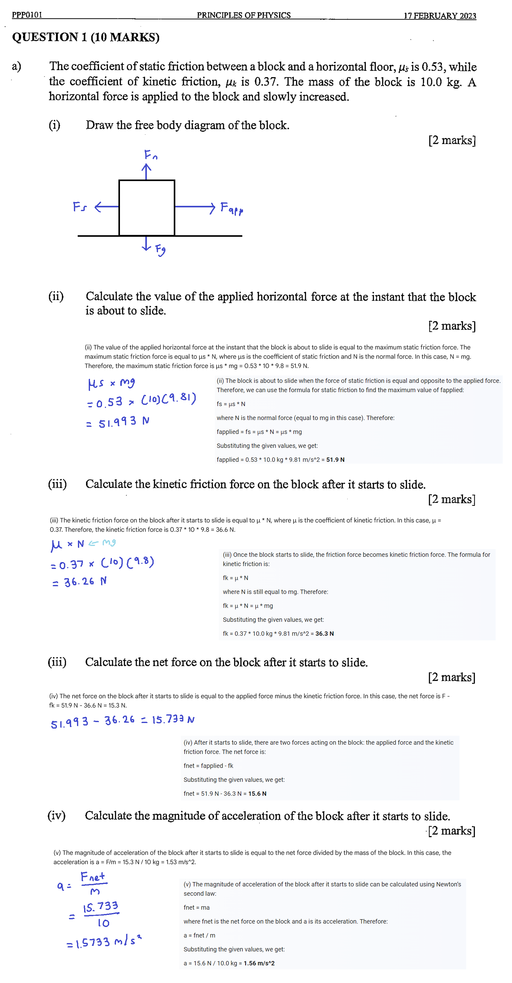 Exam questions - PPP