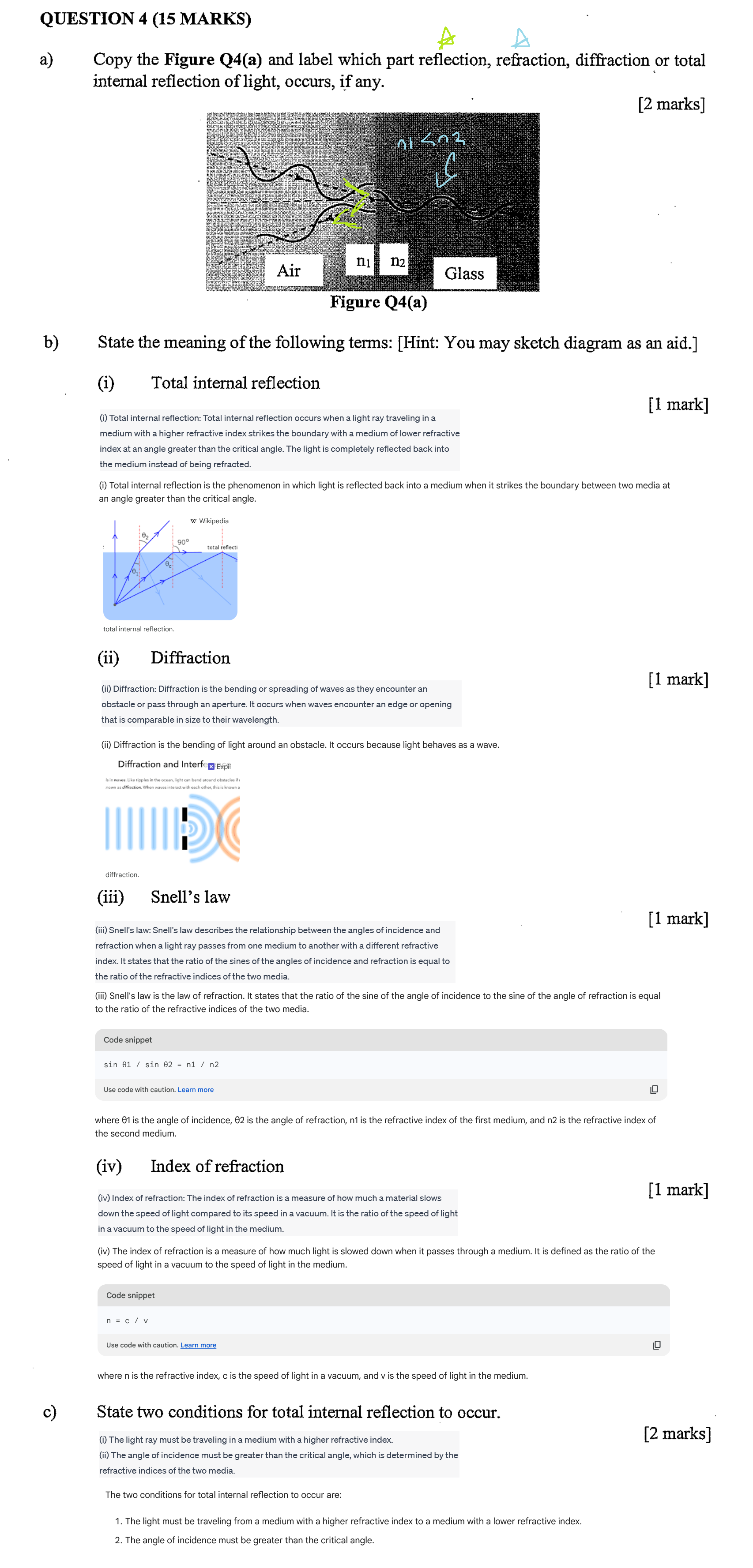 Exam questions - PPP