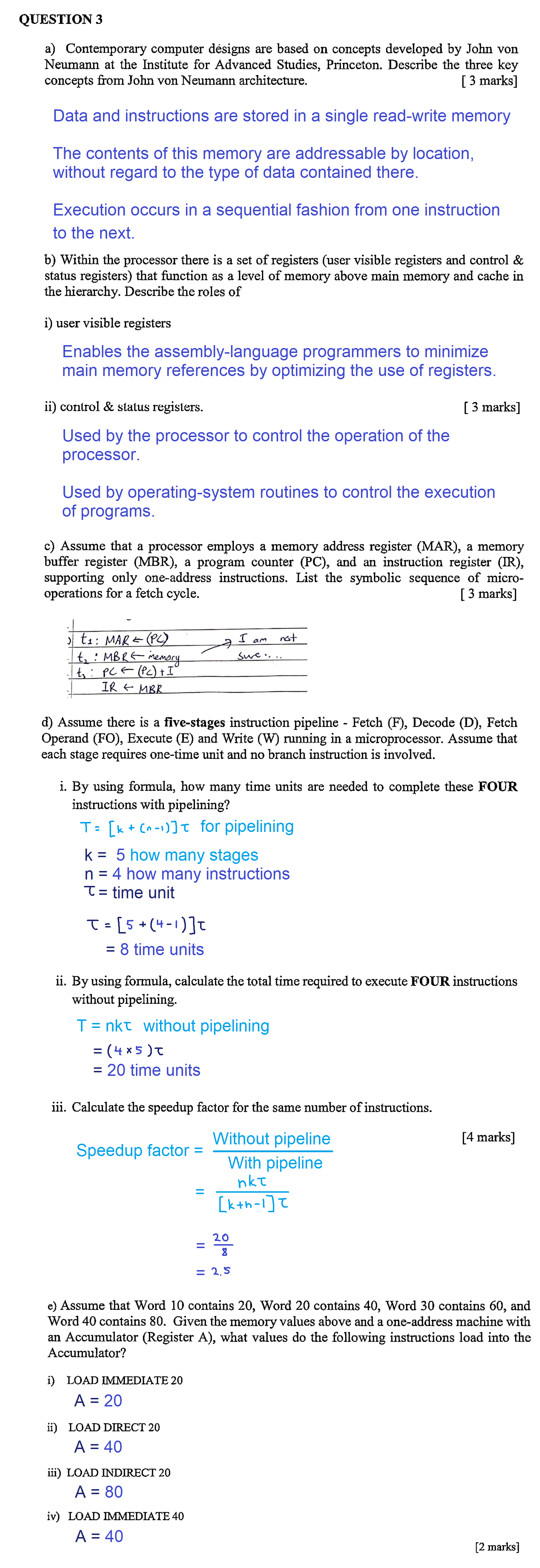 Exam questions - TSN 1101